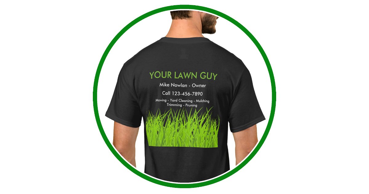 Lawn Service Simple Work Shirts | Zazzle