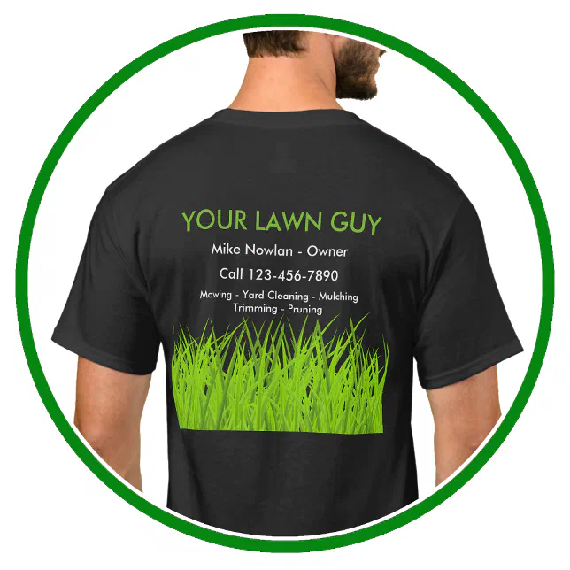 Lawn Service Simple Work Shirts | Zazzle