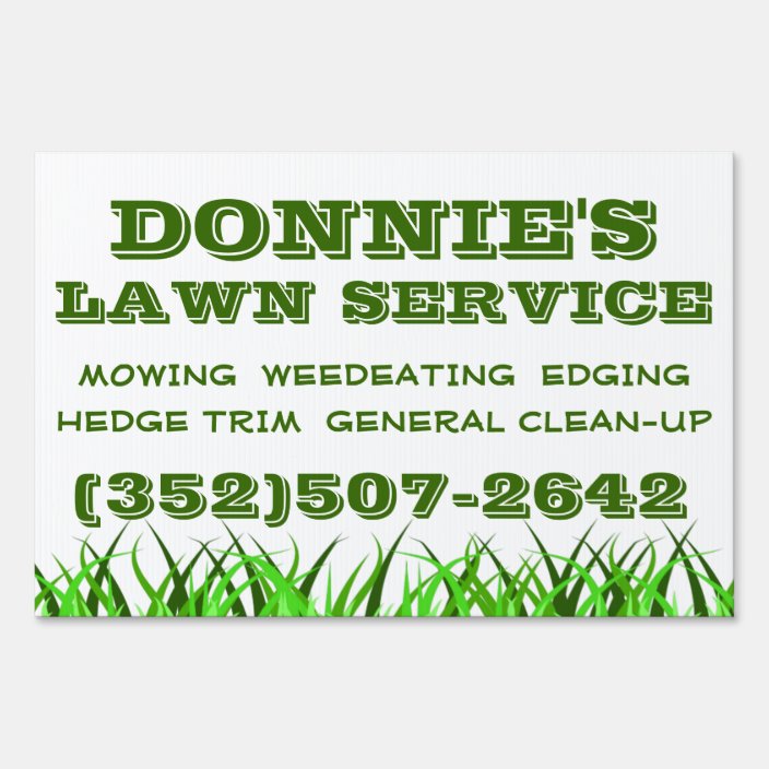 Lawn Service Yard Sign | Zazzle.com