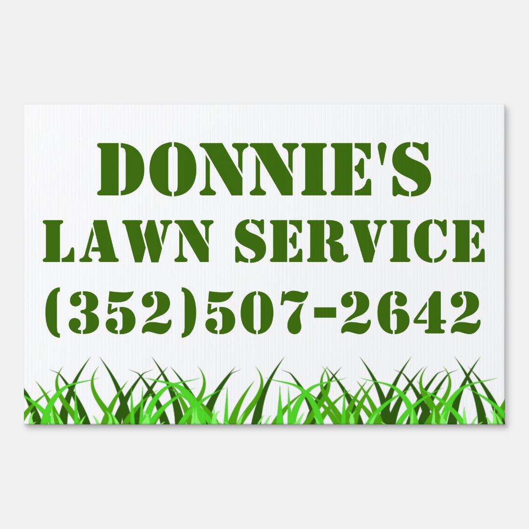 Lawn Service Yard Sign | Zazzle