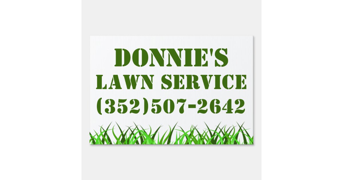 Lawn Service Yard Sign | Zazzle