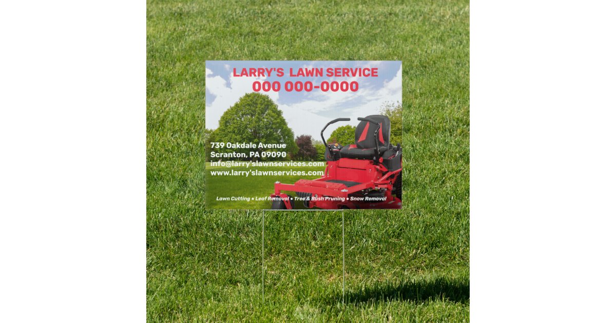 Lawn Services Sign | Zazzle