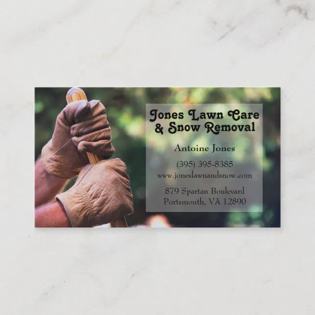 Lawn & Snow Business Cards | Zazzle
