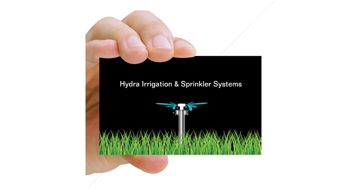 Lawn Sprinkler Irrigation Business Card | Zazzle