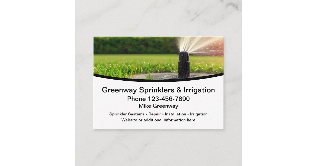 Lawn Sprinklers And Irrigation Business Cards | Zazzle