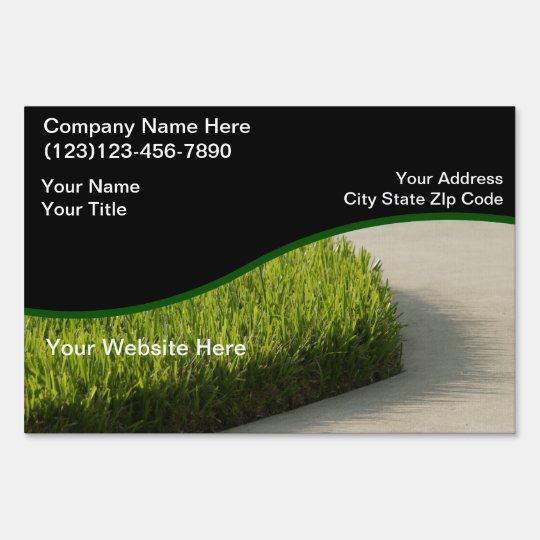 Lawn Yard SIgn Design Template | Zazzle.com