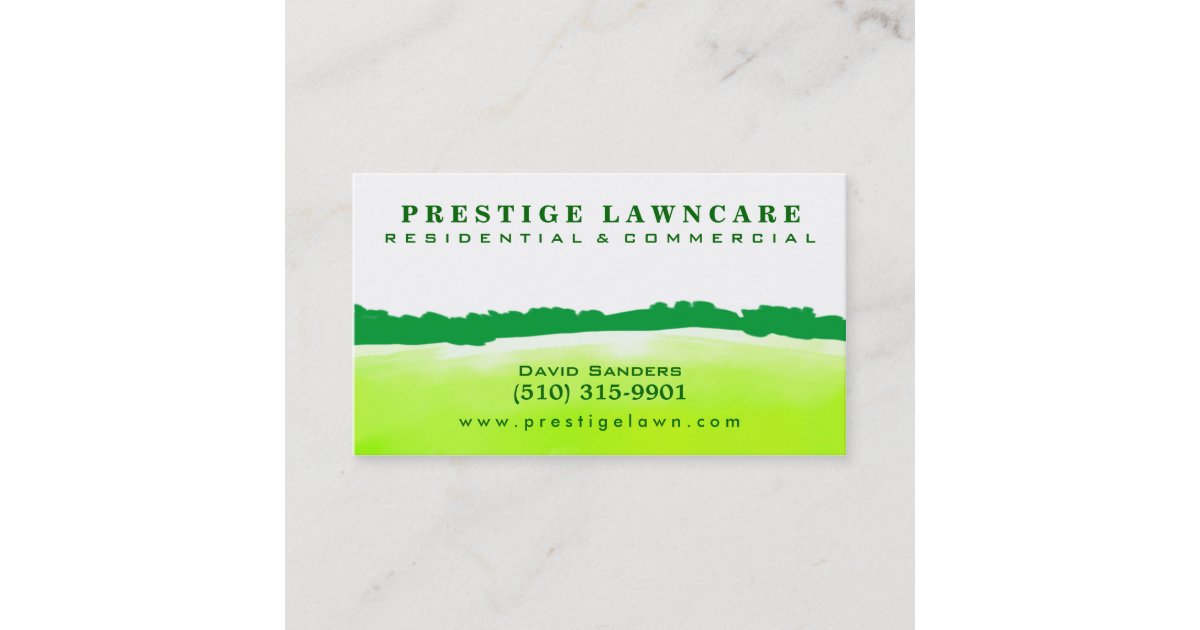 Lawncare - Landscaping Green Horizon Business Card | Zazzle