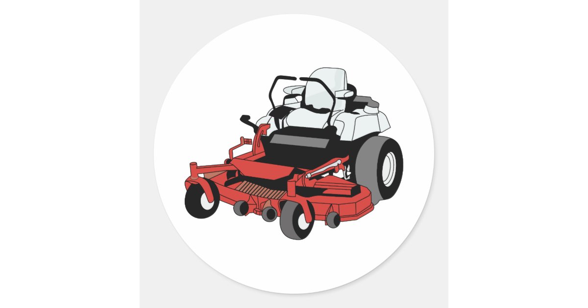 Lawnmower Classic Round Sticker | Zazzle