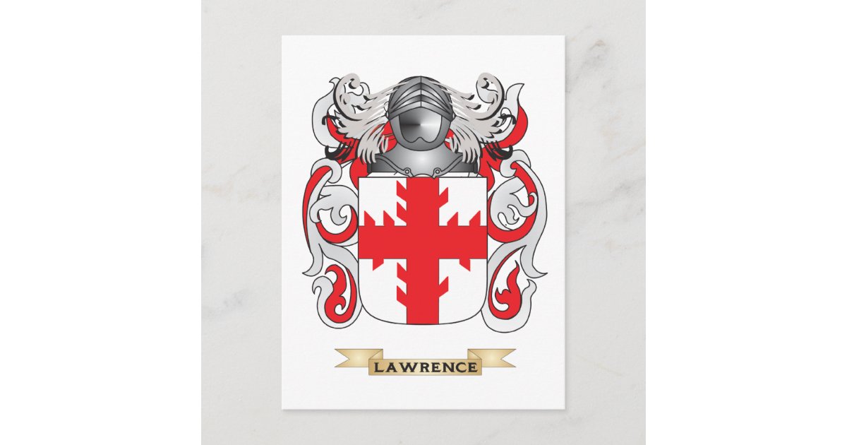Lawrence Coat of Arms (Family Crest) Postcard | Zazzle