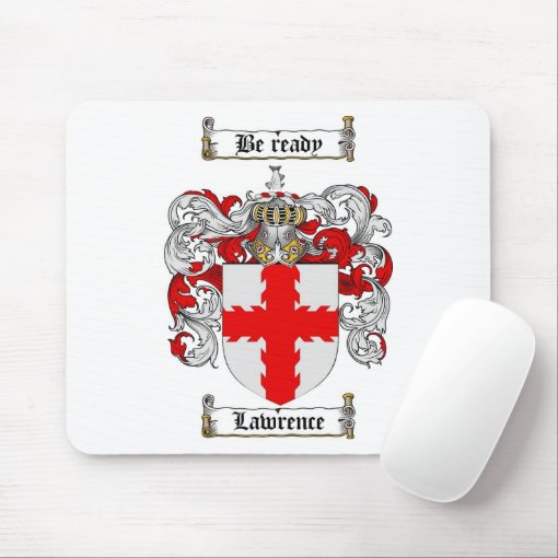 LAWRENCE FAMILY CREST - LAWRENCE COAT OF ARMS MOUSE PAD | Zazzle