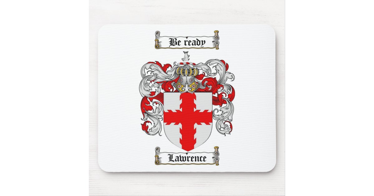 LAWRENCE FAMILY CREST - LAWRENCE COAT OF ARMS MOUSE PAD | Zazzle