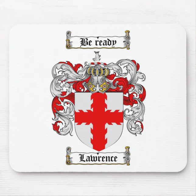 LAWRENCE FAMILY CREST - LAWRENCE COAT OF ARMS MOUSE PAD | Zazzle