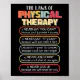 Laws Of Physical Therapy Motivational Goals Poster | Zazzle