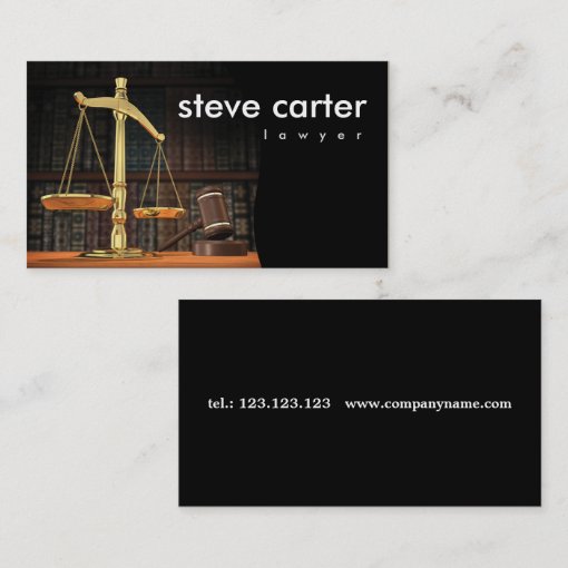 Lawyer Advocate Law Justice Business Card | Zazzle