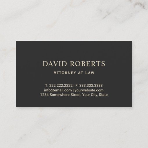Lawyer Attorney at Law Gold Scale of Justice Business Card | Zazzle