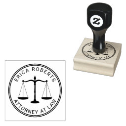 Lawyer Attorney at Law Scale of Justice Law Office Rubber Stamp | Zazzle