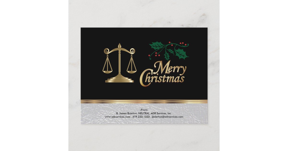 Lawyer Business - Merry Christmas Holiday Postcard | Zazzle.com