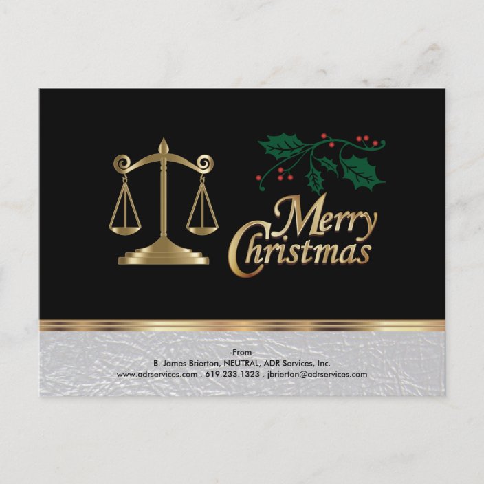 Lawyer Business - Merry Christmas Holiday Postcard | Zazzle.com