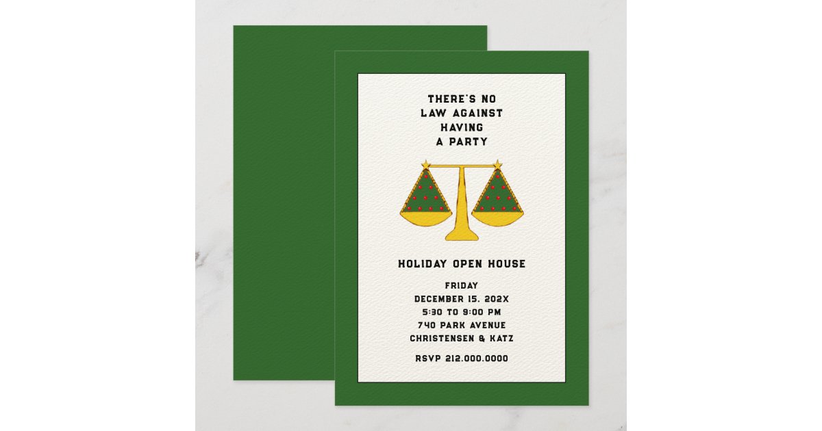 Lawyer Holiday Party Invitation | Zazzle