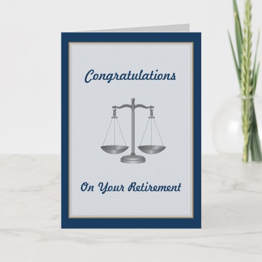 Lawyer Judge Custom Retirement Card | Zazzle.com