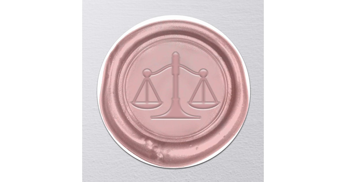 Lawyer Law Office Rose Gold Wax Seal | Zazzle