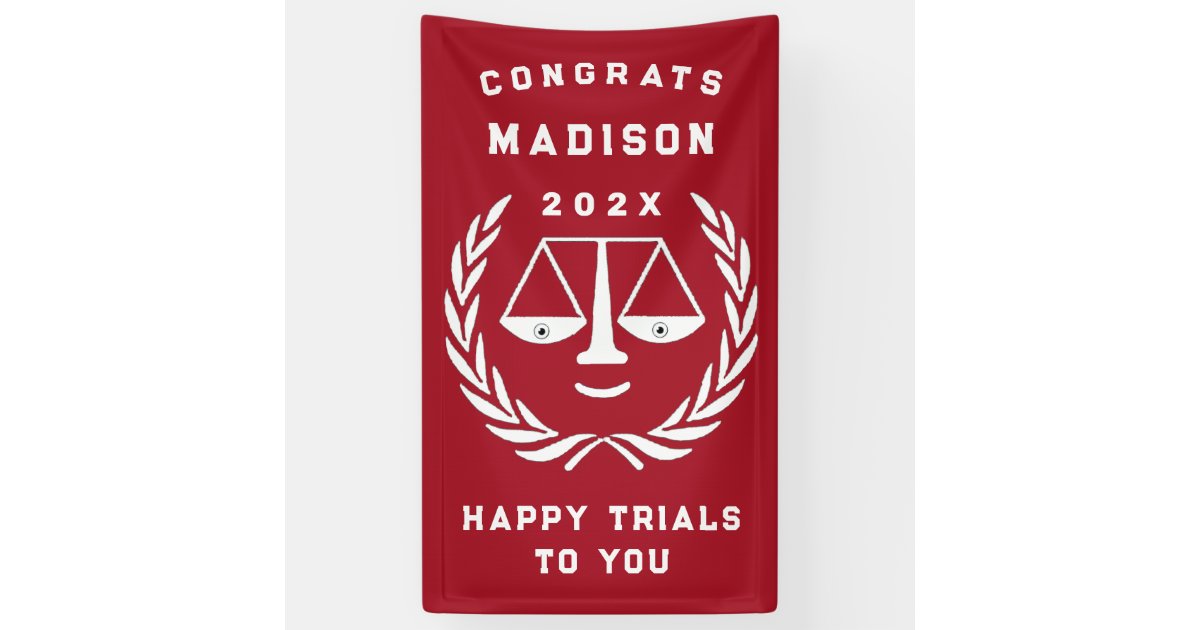 Lawyer Law School Graduation Banner | Zazzle