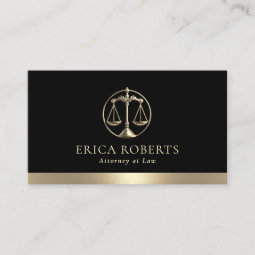 Lawyer Modern Gold Justice Scale Attorney at Law Business Card | Zazzle
