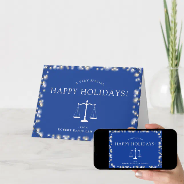 Lawyer Office Custom Happy Holidays Holiday Card | Zazzle