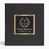 Lawyer Office Luxury Black & Gold 3 Ring Binder | Zazzle