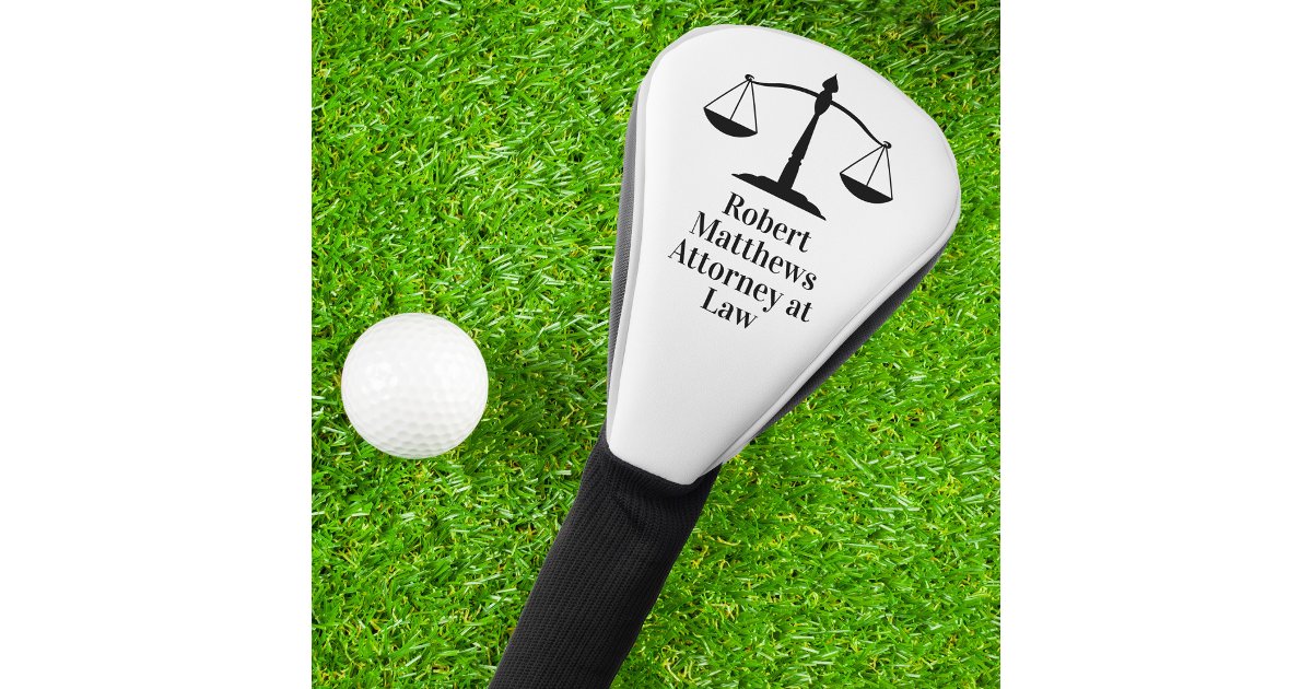 Lawyer Scales of Justice Custom Law Office Golf Head Cover | Zazzle