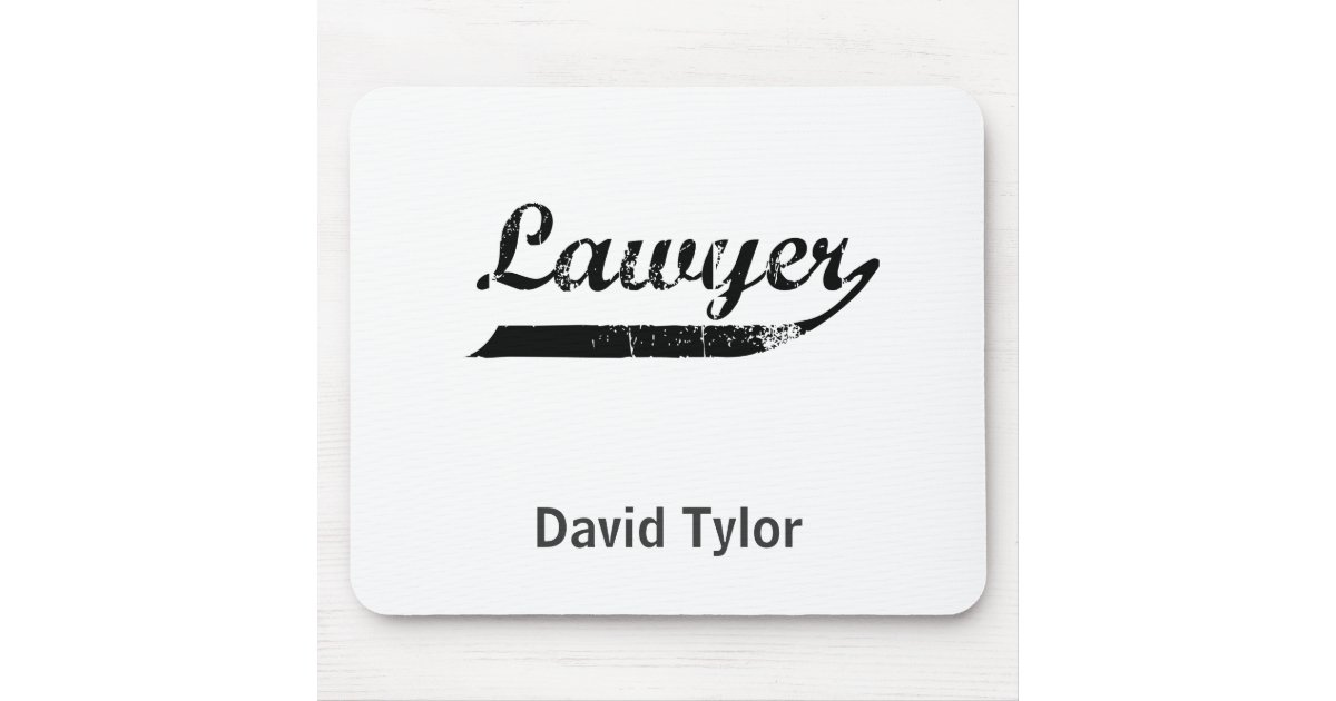 Lawyer typography mouse pad | Zazzle