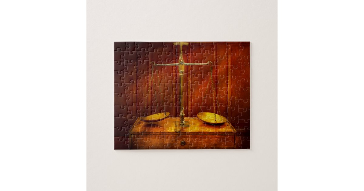 Lawyer - Unbalanced scale of justice Jigsaw Puzzle | Zazzle