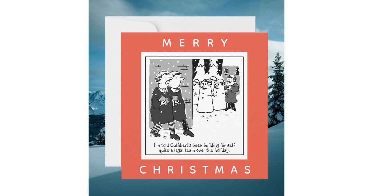 Lawyers with Legal Team of Snowmen Card | Zazzle