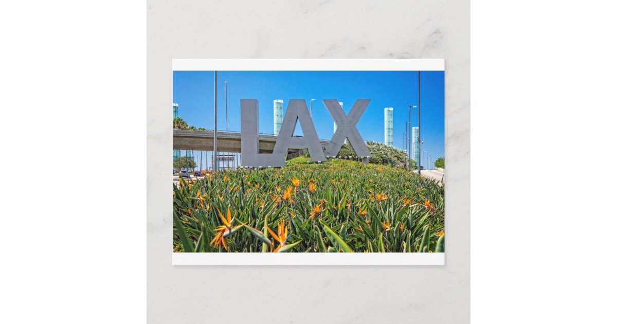 LAX Airport Sign Postcard | Zazzle