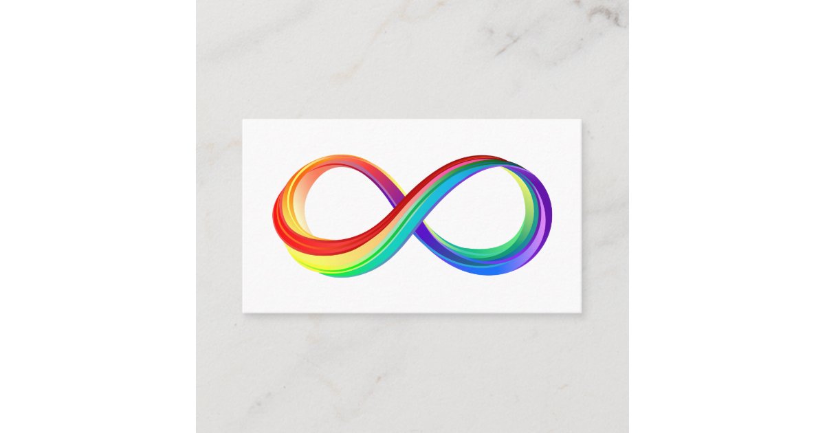 Layered Rainbow Infinity Symbol Business Card | Zazzle