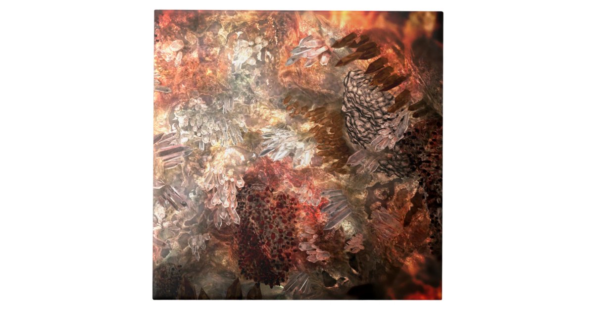 Layers of Crystals with Rustic Tint Ceramic Tile | Zazzle