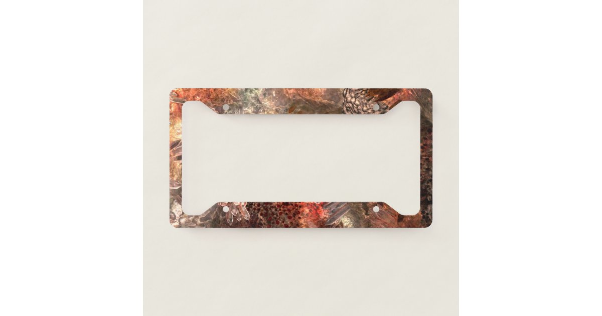 Layers of Crystals with Rustic Tint License Plate Frame | Zazzle