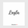 Layla Name - Handwritten Calligraphy Sticker | Zazzle