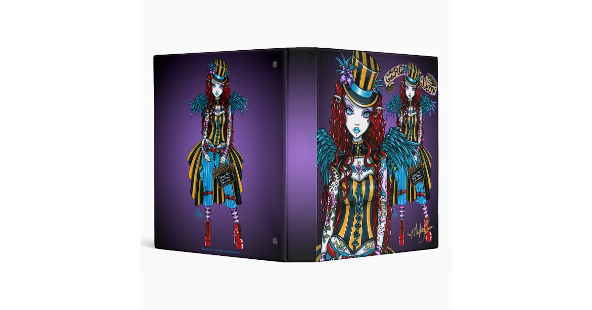 "Layla" Steampunk Circus Tattoo Sideshow Binder | Zazzle