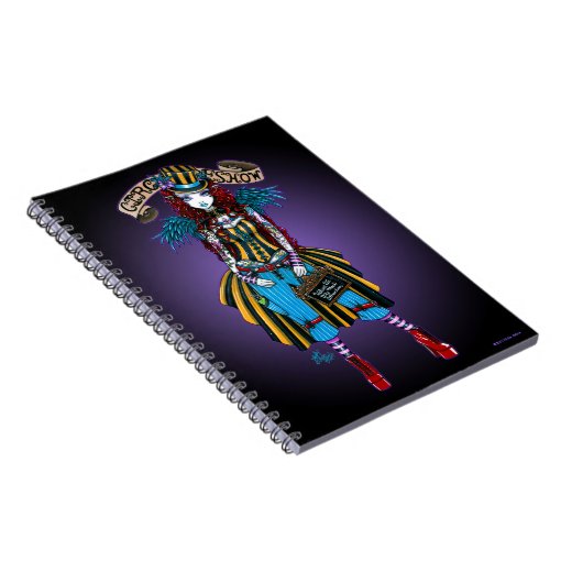 "Layla" Steampunk Circus Tattoo Sideshow Notebook | Zazzle