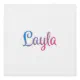 Layla Stylish Cursive Panel Wall Art | Zazzle