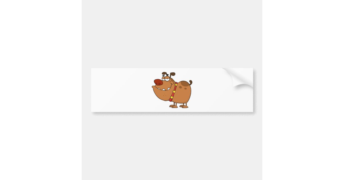 Lazy Dog Cartoon Character Bumper Sticker | Zazzle