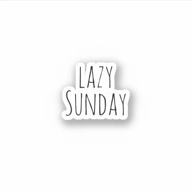 Lazy Sunday, Aesthetic Sticker | Zazzle