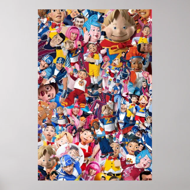 Lazy town collage poster | Zazzle