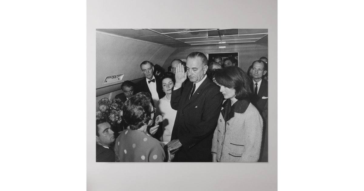 LBJ Taking The Oath On Air Force One Poster | Zazzle