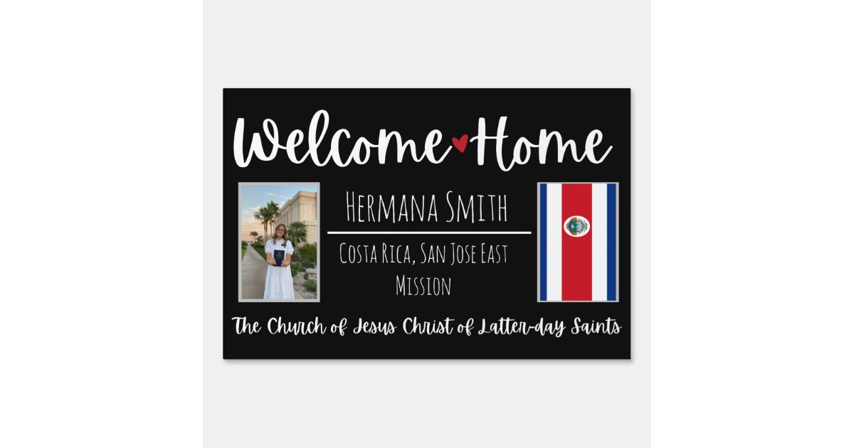 LDS Missionary Homecoming Welcome Home Custom Sign | Zazzle