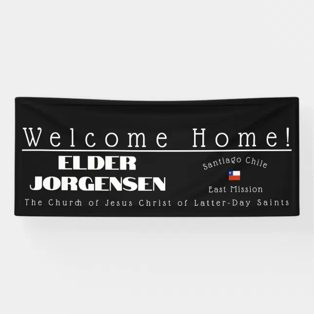 LDS Missionary Welcome Home Custom Banner Poster | Zazzle