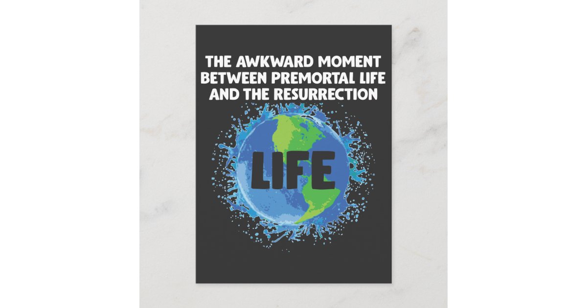 LDS Mormon Life Premortal Resurrection Missionary Postcard | Zazzle