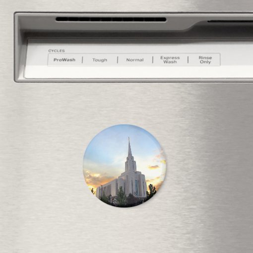 LDS mormon Oquirrh Mountain Utah temple Magnet | Zazzle