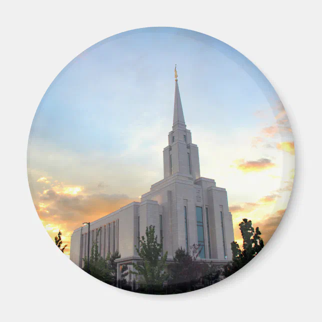 LDS mormon Oquirrh Mountain Utah temple Magnet | Zazzle